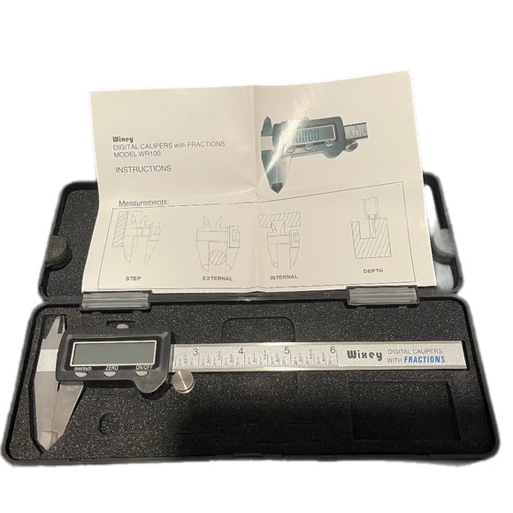 Wixey | Other | Wixey Digital Calipers With Fractions Model Wr0 With ...